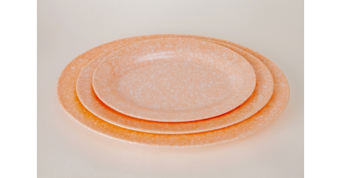 OVAL PLATE HX 607, HX 117, HX 407 ORANGE MARBLE