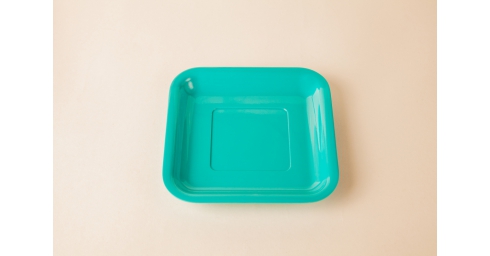 PLATE DV 96 TURQUOISE SQUARE